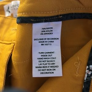 Nanette Lepore | Pants & Jumpsuits | Nanette Lenore Stretch Skinny Pants In Mustard Yellow Never ...